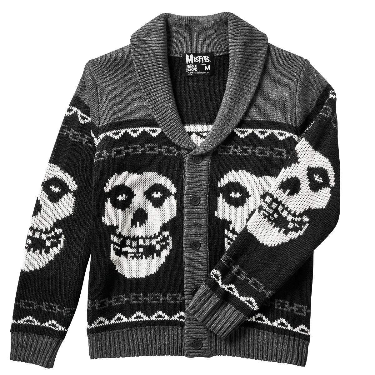 Misfits Fiend Cardigan Sweater - Official Misfits Shop | Misfits Shop